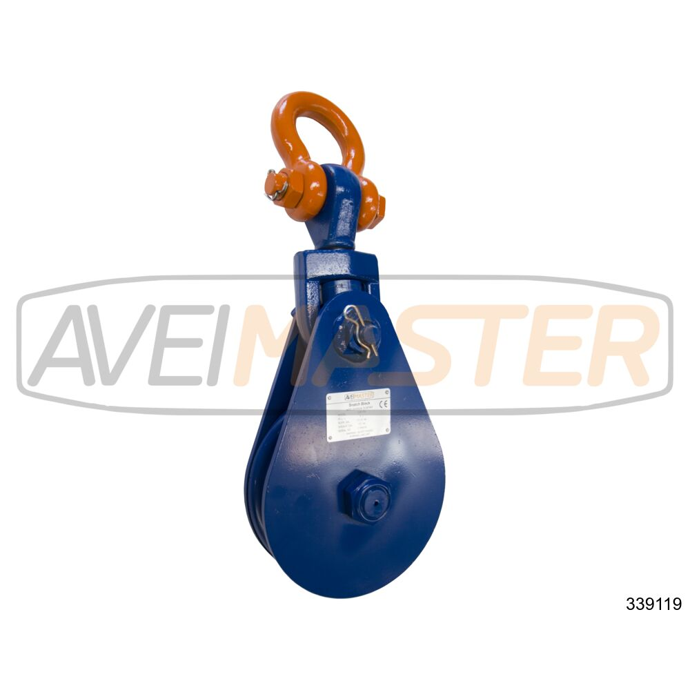 Poleia Reforcada 8T Cabo 16-18mm c/Manilha Roda 200 - 339119